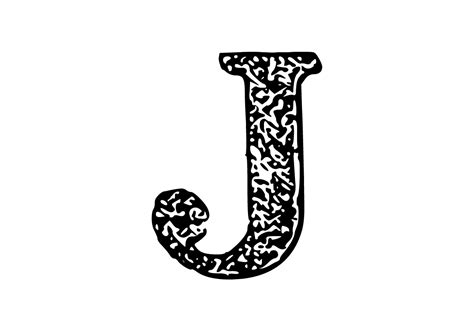 Monogram Rough Punk Letter J Afbeelding Door Graphicsbam Fonts