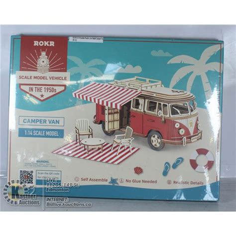 Rokr Scale Model Vehicle In The 1950s Camper Van