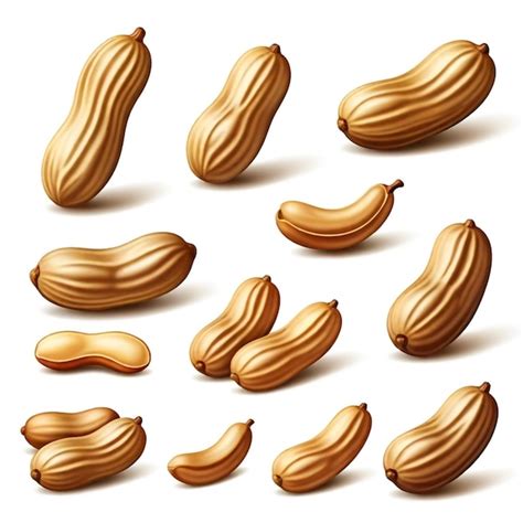 Premium Vector A Bunch Of Peanuts With A Brown Background