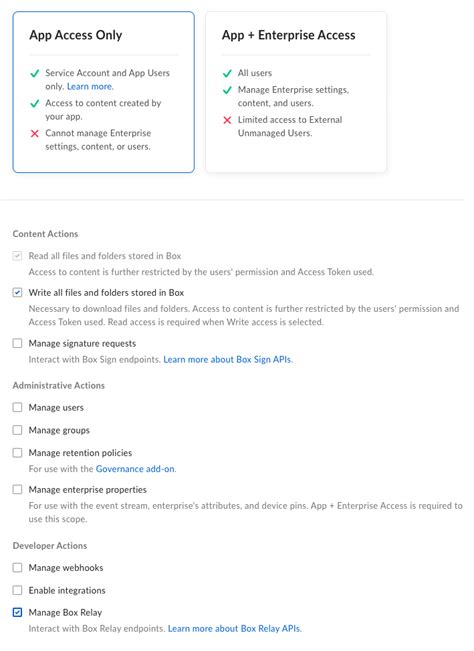 box api jwt app access only potential permissions bugs box support