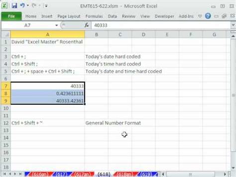 Excel Magic Trick 618 Keyboard Shortcut For Date And Time In Same Cell YouTube