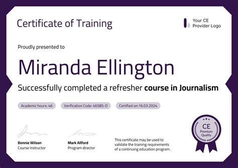 Customizable And Professional Ce Certificate Template