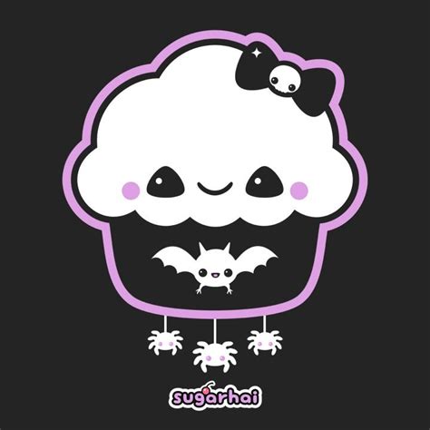 Pastel Goth T Shirts Kawaii Bat Cupcake Clothes Soft Grunge Tops