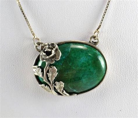 Eilat Stone Pendant Necklace Sterling Silver Rose Setting Etsy Stone Pendant Necklace