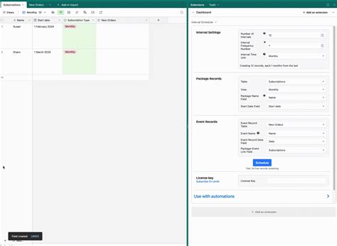 recurring shipments based on frequency airtable community