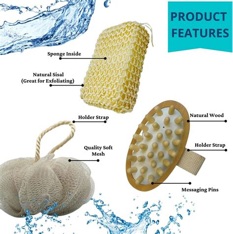 Juego De 3 Piezas Para Baño De Spa Y Belleza Corporal Esponja