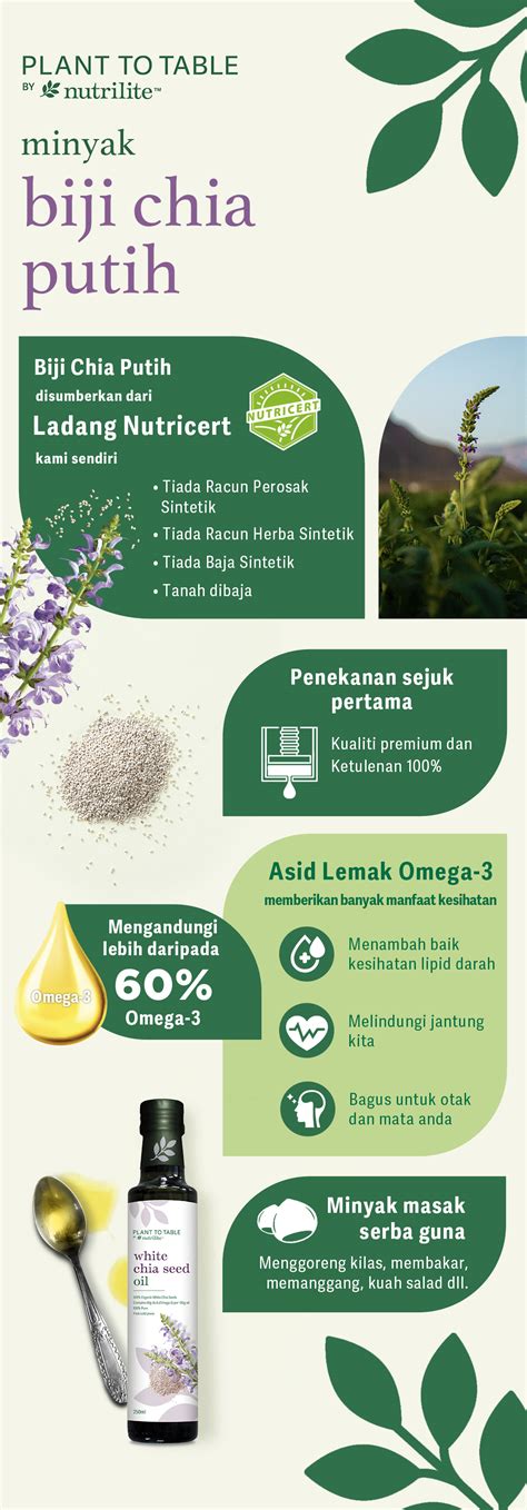 Minyak Biji Chia Putih Plant To Table By Nutrilite