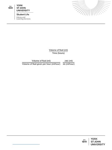 Infusion Calculations Worksheet Pdf Intravenous Therapy Medicinal