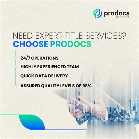 With 247 Operations And A Highly Experienced Team Prodocs Can Deliver Data In As Little As 6