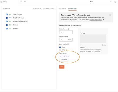 Ability To Use Data Files With Performance Testing · Issue 12107 · Postmanlabspostman App