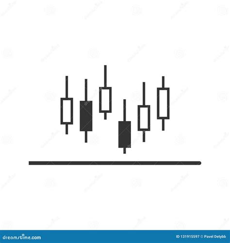Candlestick Chart Icon Vector Illustration Flat Design Stock Illustration Illustration Of