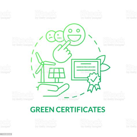 Eco Certificates Green Gradient Concept Icon Stock Illustration Download Image Now Abstract