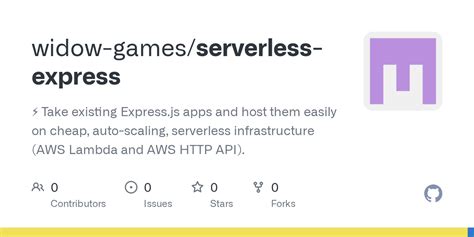 Github Widow Gamesserverless Express ⚡ Take Existing Expressjs