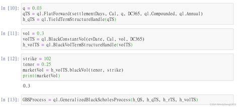 使用python的quantlib库，进行期权的定价与希腊字母的计算3quantlib 期权定价 Csdn博客