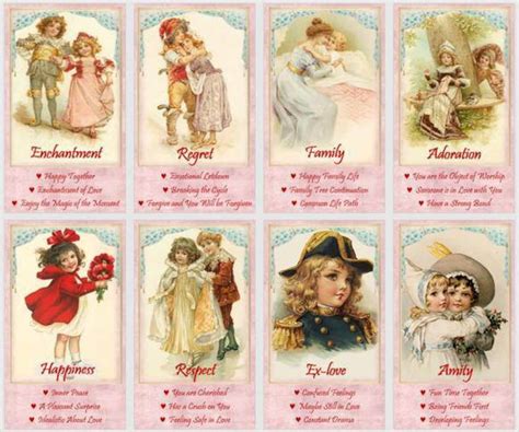 Romantic Love Oracle Deck Vintage Love Oracle Predictions Etsy En 2024