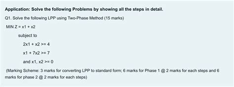 Solved Application Solve The Following Problems By Showing Chegg Com