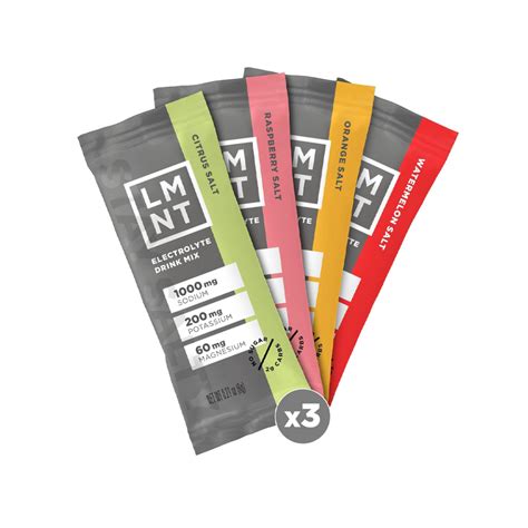 Lmnt Zero Sugar Electrolytes Variety Pack 12 Count เกลือแร่รวมรส