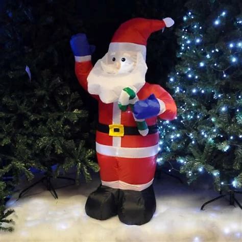 Large Inflatable Santa Claus Christmas Decoration Diy At Bandq