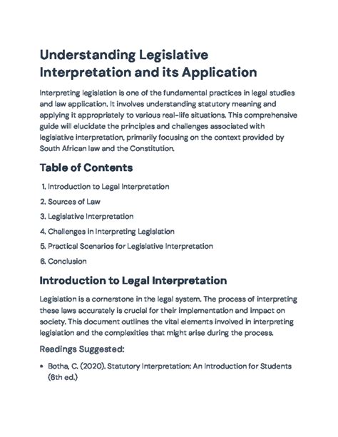 Understanding Legislative Interpretation Principles And Challenges Understanding Legislative