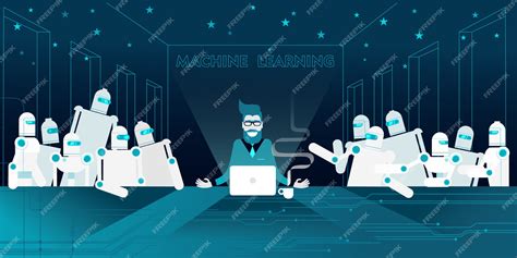 Premium Vector Bearded Programmer In Glasses