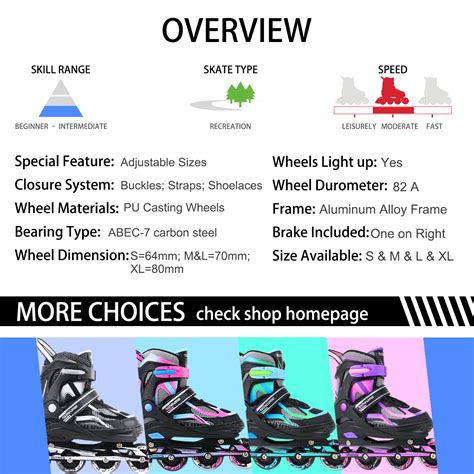 Sowume Adjustable Rollerblades Adult Female Male Women And Men