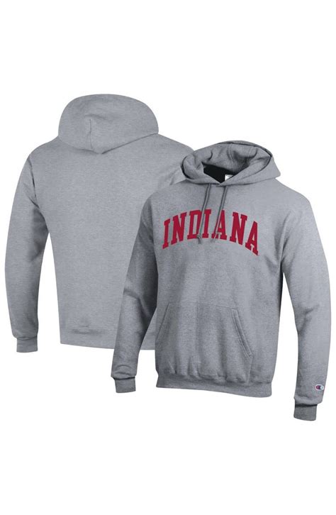 Champion Mens Champion Heather Gray Indiana Hoosiers Basic Arch Fleece