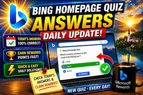Bing Homepage Quiz Complete Guide Answers Rewards Fixes