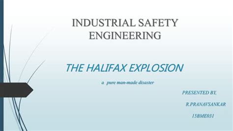 The Halifax Explosion Pptx