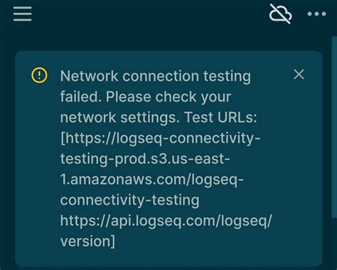 Network Connection Testing Failed Bug Reports Logseq