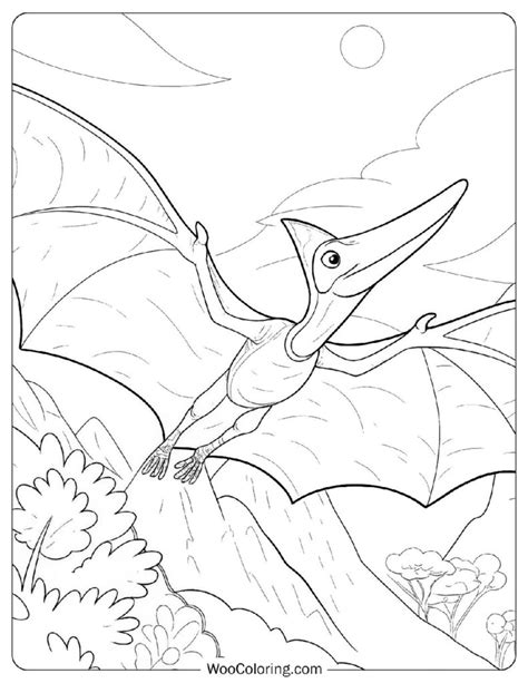 24 Pterodactyl Coloring Pages Free Pdf To Print Woo Coloring