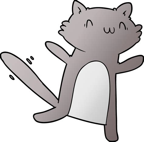 Cartoon Dancing Cat 12466981 Vector Art At Vecteezy