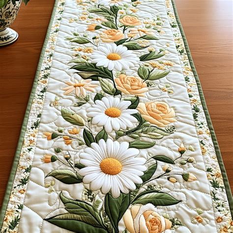 Blooming Beauty Quilted Table Runner Ncu0vl2009 Vantique