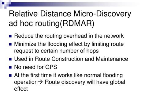 Ppt Reactive Routing Protocols For Ad Hoc Mobile Wireless Networks