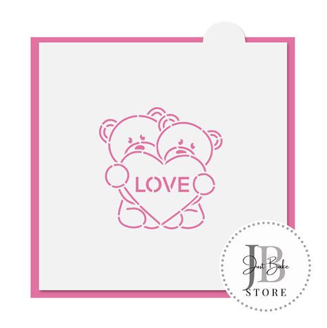 Pyo0048 Valentines Teddy Pyo Stencil Justbakestore