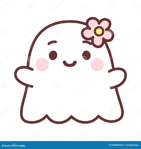 Cute Happy Ghost Cartoon