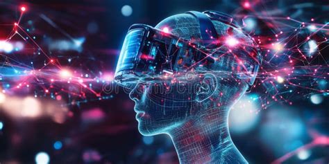 A Futuristic Ai Driven Virtual Reality Simulation System Displaying Glowing Cybernetic