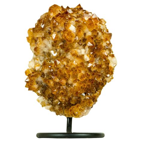 Deep Orangered Citrine Crystal Cluster On Stand For Sale At 1stdibs