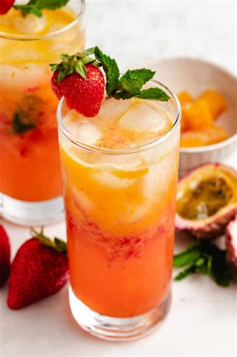 Passion Fruit Mocktail Three Little Chickpeas