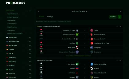 Ar Website Promiedos Futbol Argentino Fixture