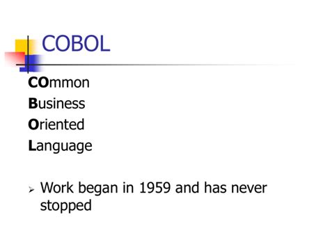 COBOL Computer Science Engineering