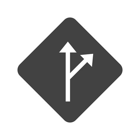 Deviation Sign Glyph Black Icon 8310359 Vector Art At Vecteezy