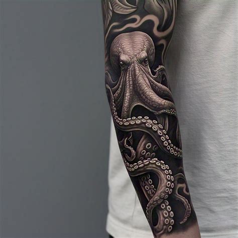 20 Ocean Inspired Tattoos That Will Make Waves Octopus Arm Tattoo Men