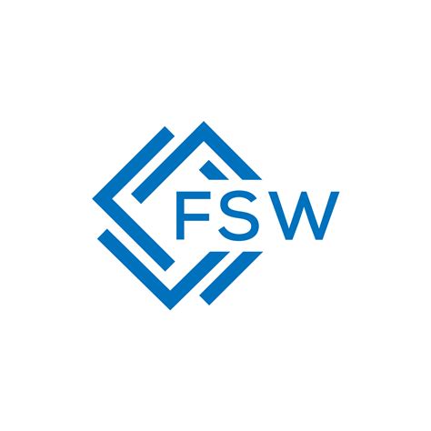 Fsw Letter Logo Design On White Background Fsw Creative Circle Letter