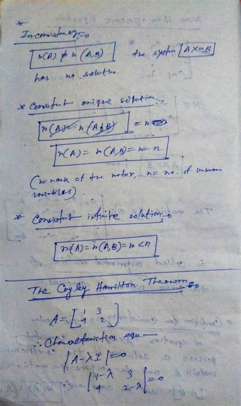 Notes On Linear Algebra Engineering Mathematics Notes Learnpick India