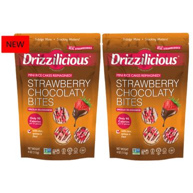 Drizzilicious Strawberry Chocolate Mini Rice Cakes Vegan Gluten Free