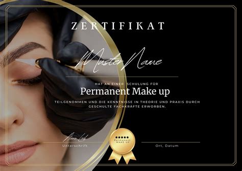 Permanent Make Up Certificate For Download Etsy Uk