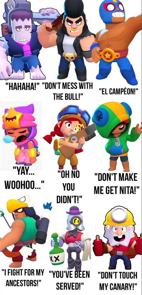 Brawlers And Their Best Voice Lines Rbrawlstars