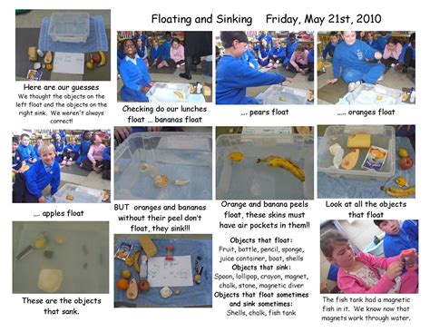 science projects floating and sinking