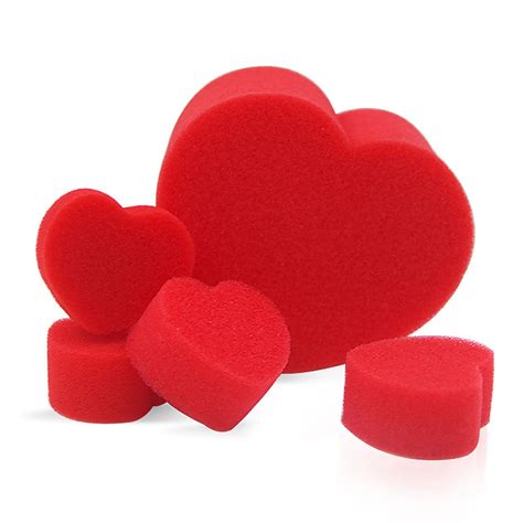 5pcs Magic Sponge Ball Magic Red Sponge Heart Love Vicedeal