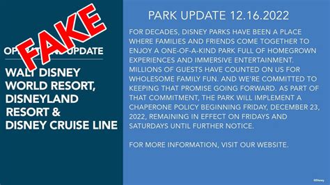 Another Fake Disney Park Policy Update Circulating The Internet Chip